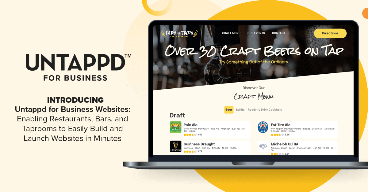 Introducing Untappd for Business Websites: Enabling Restaurants, Bars ...