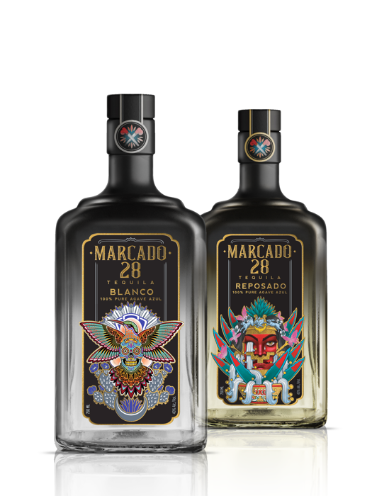 Tequila Dave Tattoos Dave & Buster's Logo Whiskey/Liquor Glass Set: