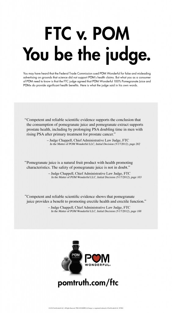 POM Wonderful Launches New Ad Campaign Following FTC Ruling - BevNET.com